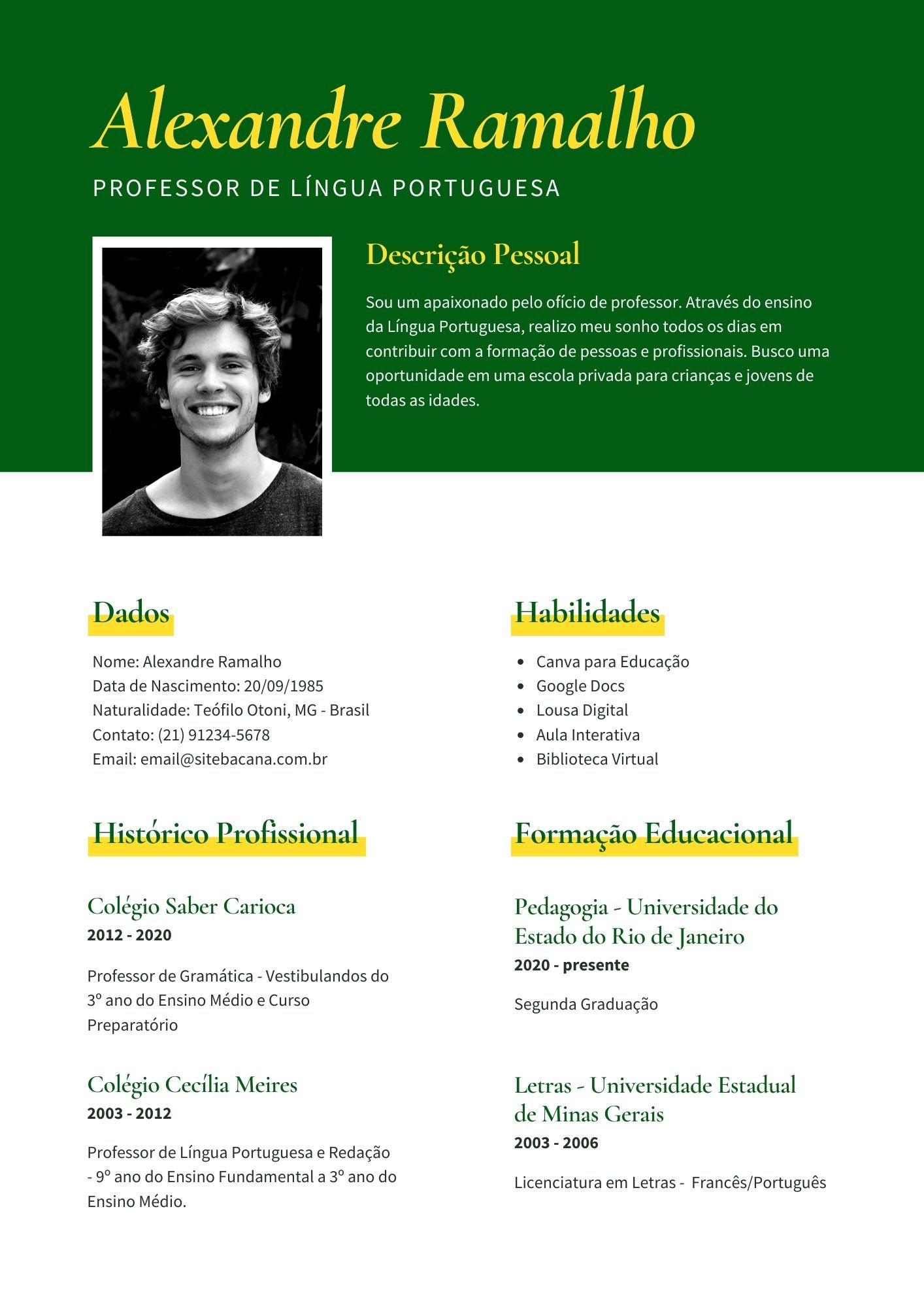 Como fazer um Currículo perfeito em 2021 +40 modelos prontos - Mundo ...