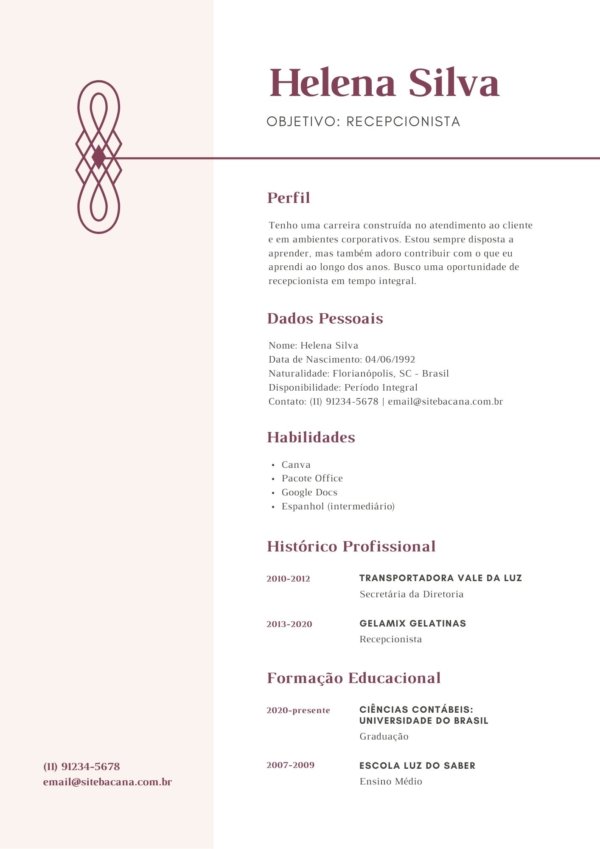 Como fazer um Currículo perfeito em 2021 +40 modelos prontos - Mundo ...